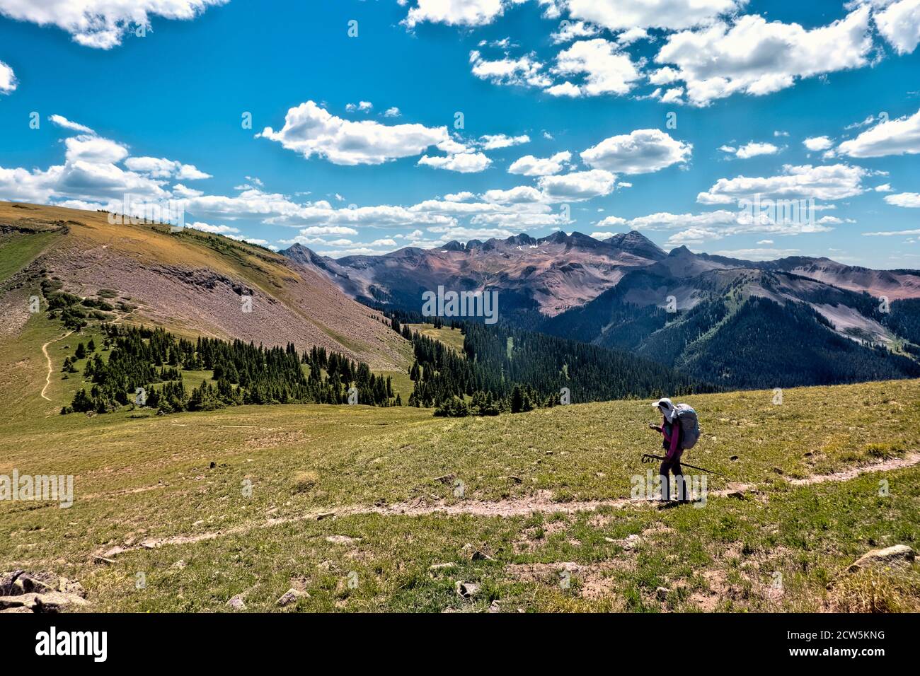 Hiking along Indian Ridge on the 485 mile Colorado Trail, Colorado ...
