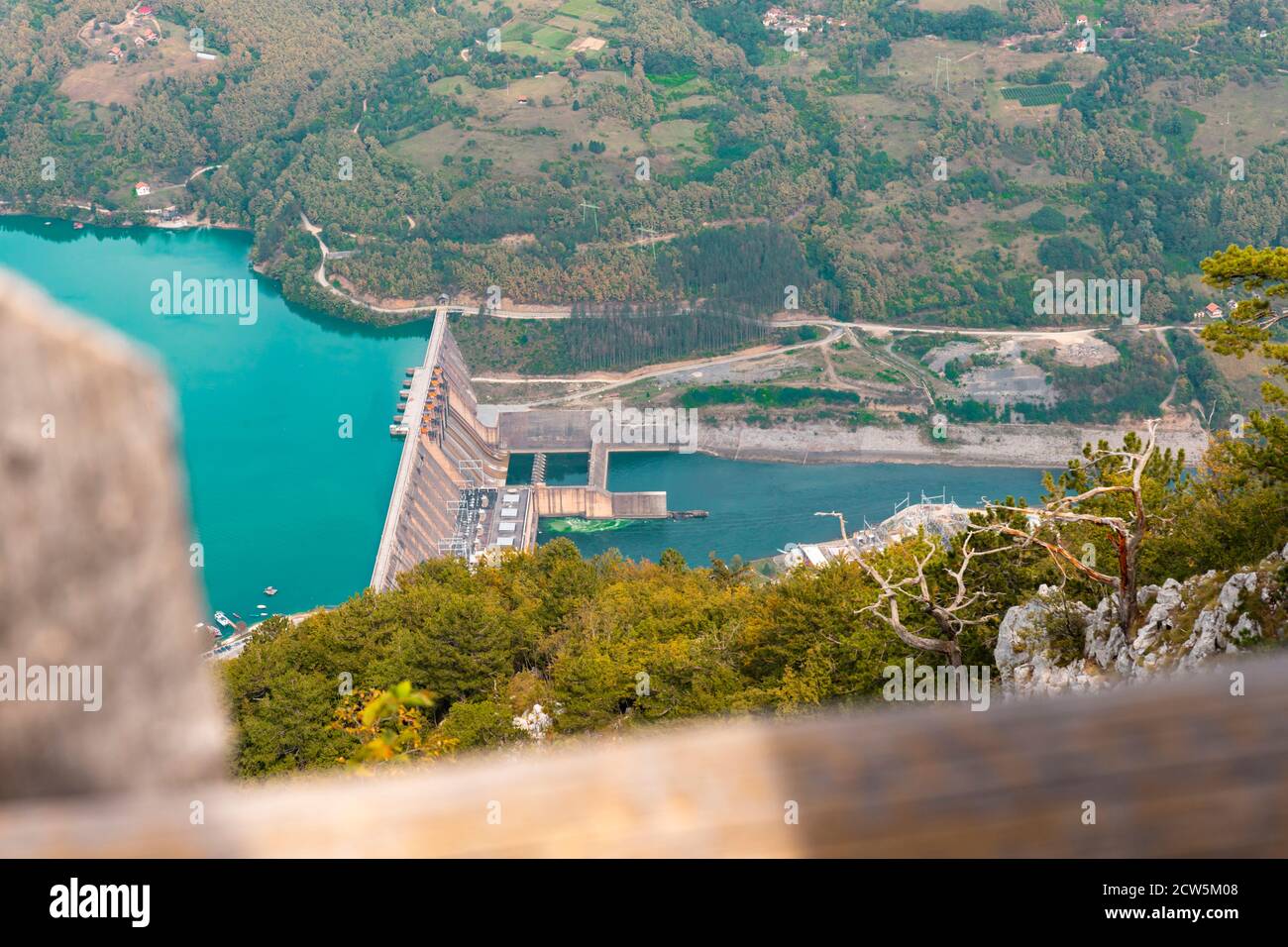 Tara National Park, Serbia. Viewpoint Banjska Stena. View at Drina ...