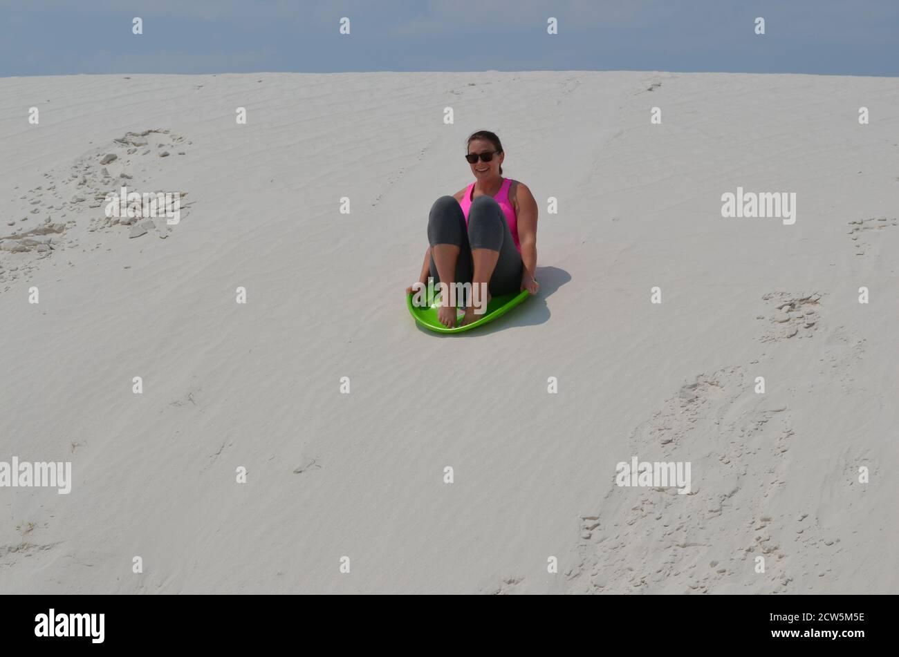 Sand Sledding Beginning Stock Photo - Alamy
