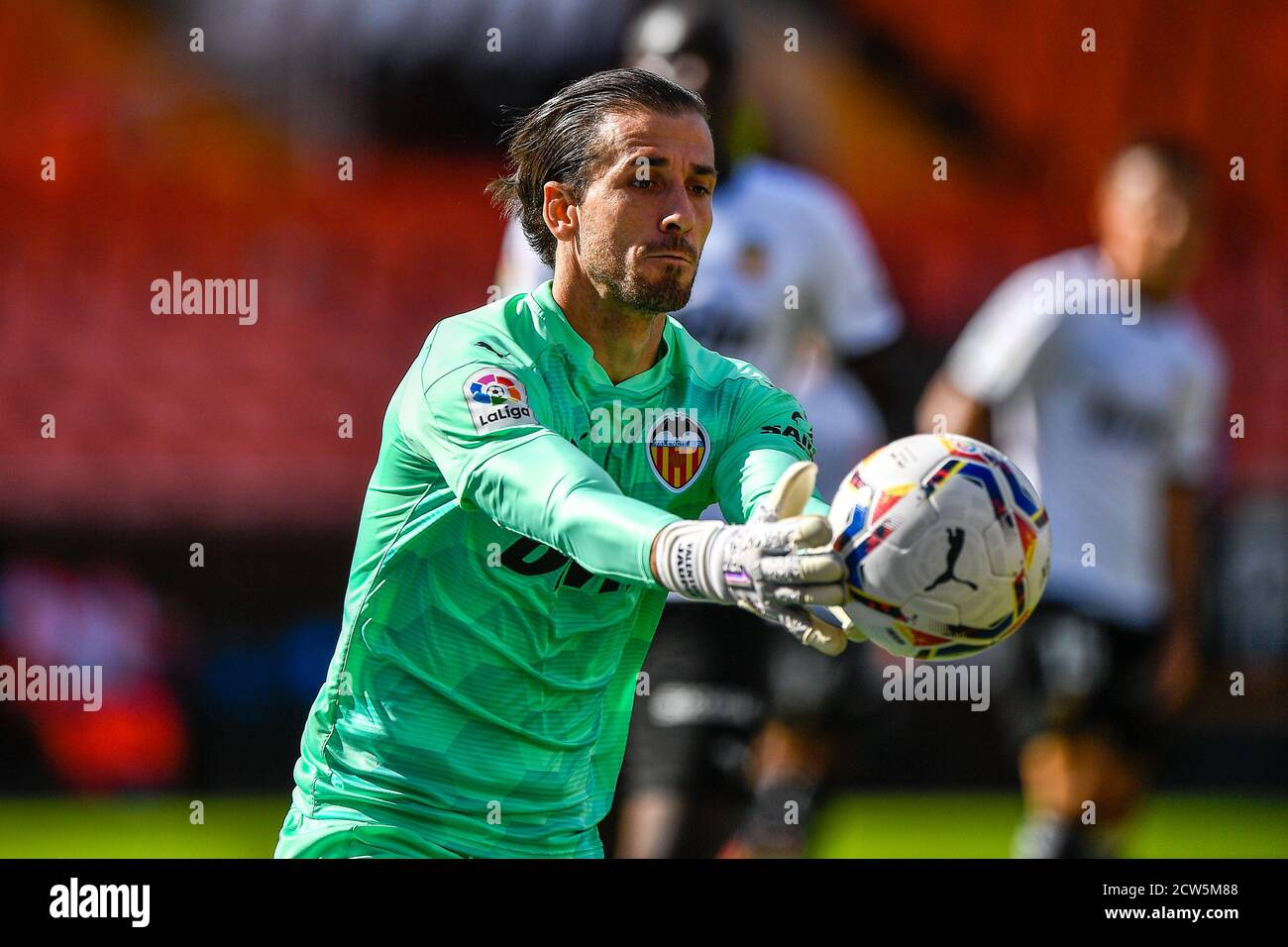 VALENCIA, SPAIN - SEPTEMBER 26: Jaume Domenech of Valencia during the ...