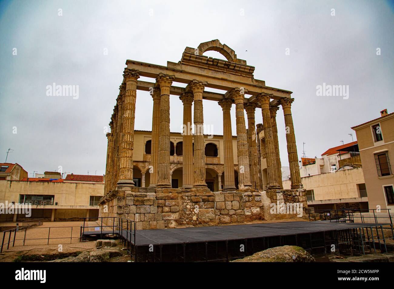 Classical Roman architectural complex with large columns Stock Photo ...