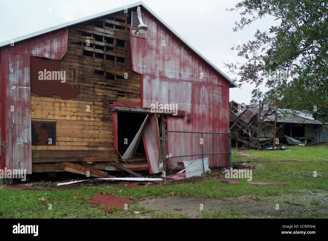 Cotton warehouse in Foley, Alabama, after Hurricane Sally tore through ...