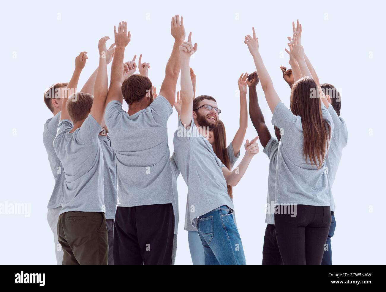 group of diverse young people showing their unity Stock Photo - Alamy