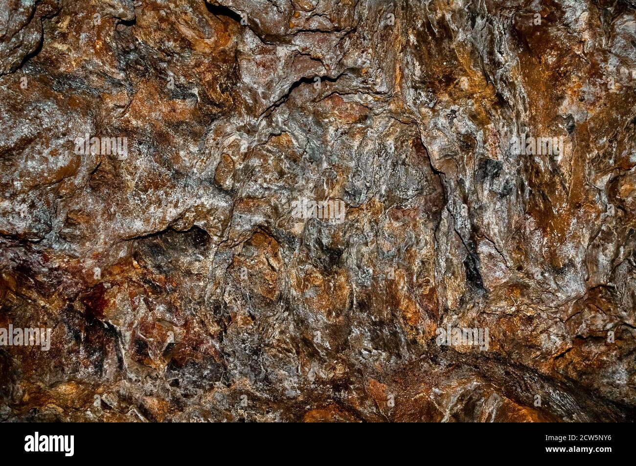Extremely complex mineral deposit exposed during work in an old lead ...