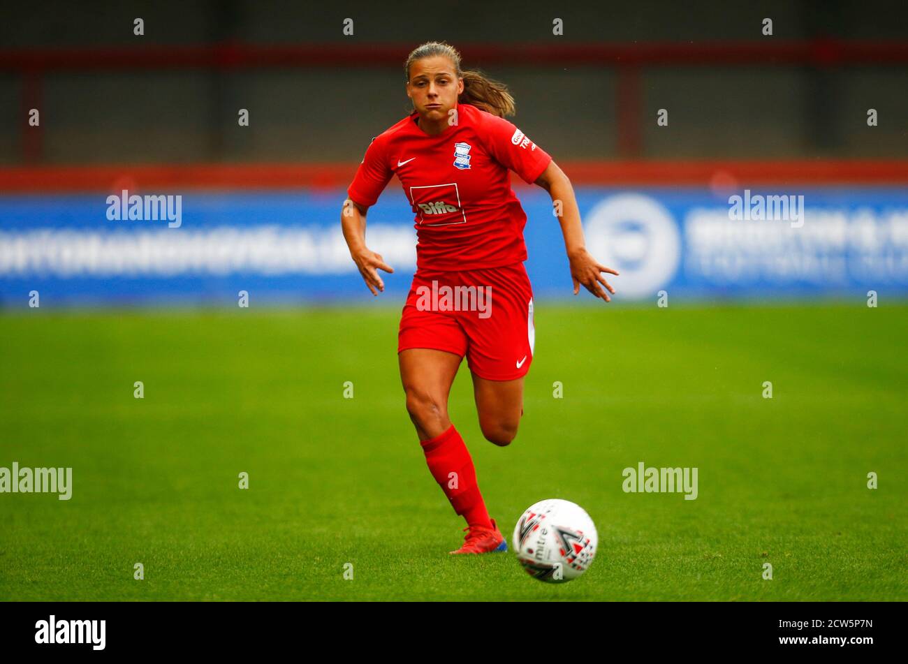 CRAWLEY, ENGLAND - SEPTEMBER 27: Sarah Mayling of Birmingham City Women ...