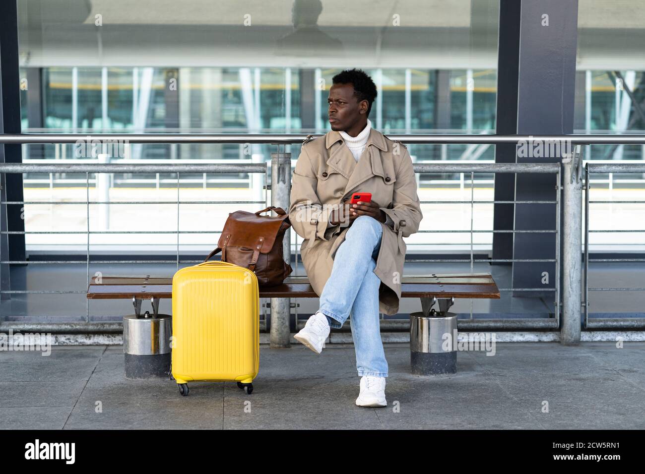 Person Waiting On A Bench