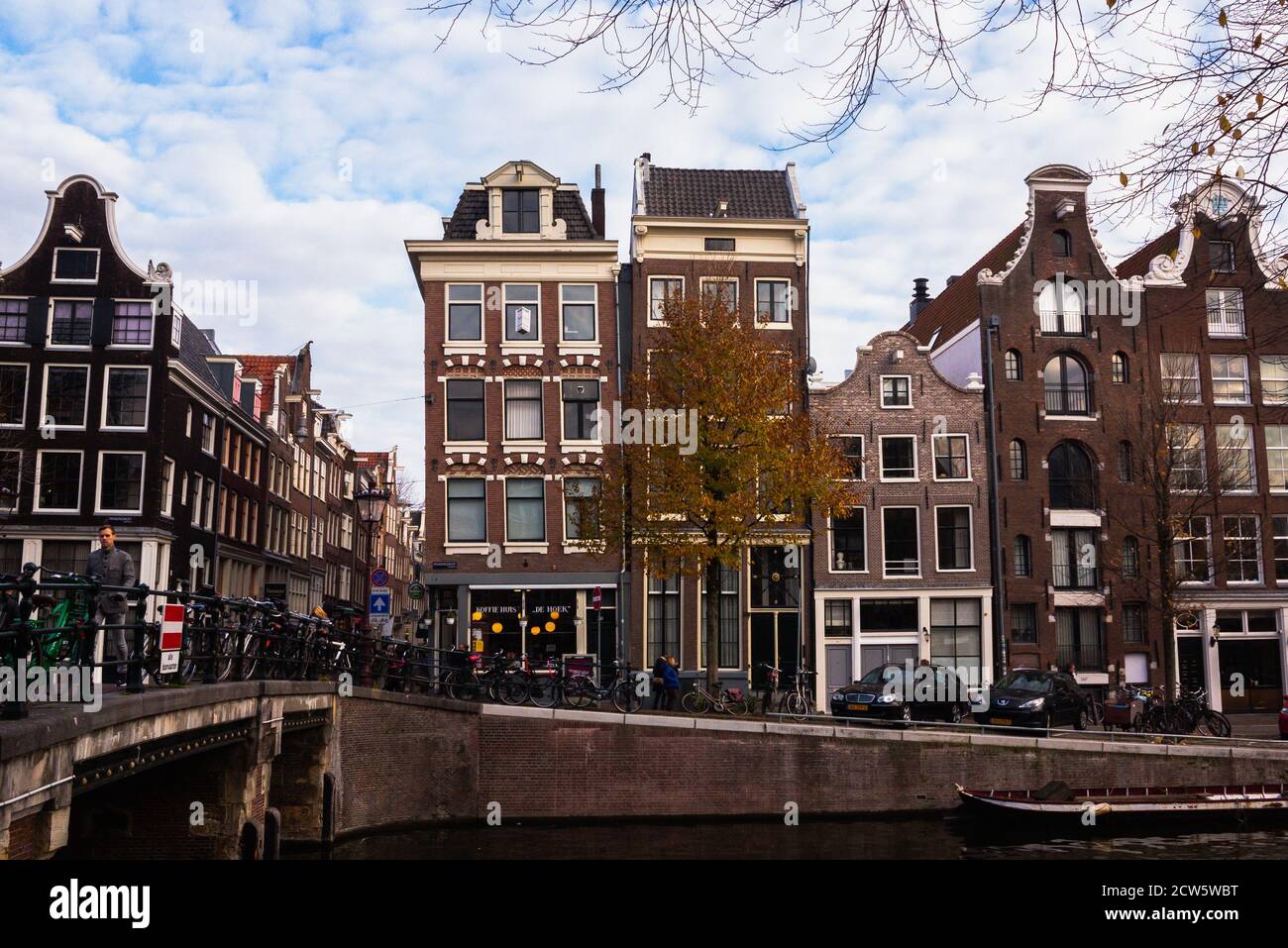 Traditional dutch houses by a canal in Amsterdam Stock Photo - Alamy
