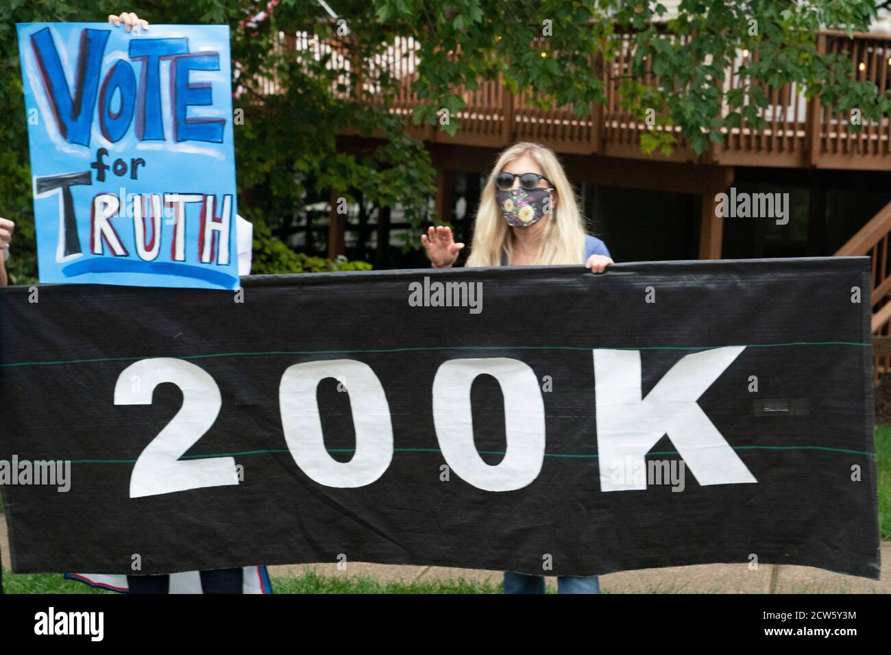 Sterling, United States Of America. 27th Sep, 2020. Protesters ...