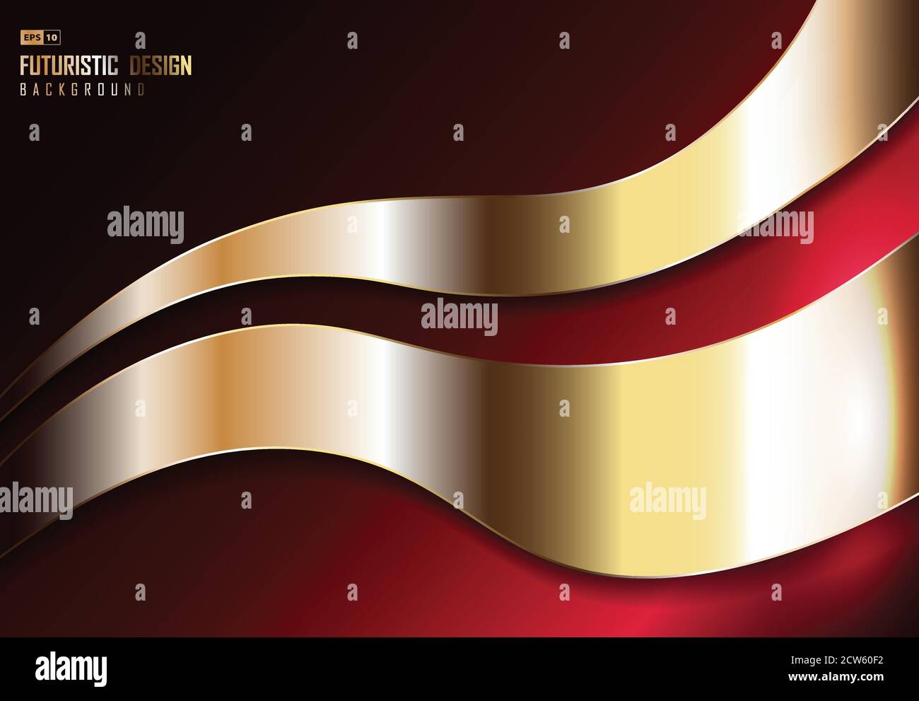 Gold wave business card design hi-res stock photography and images - Alamy