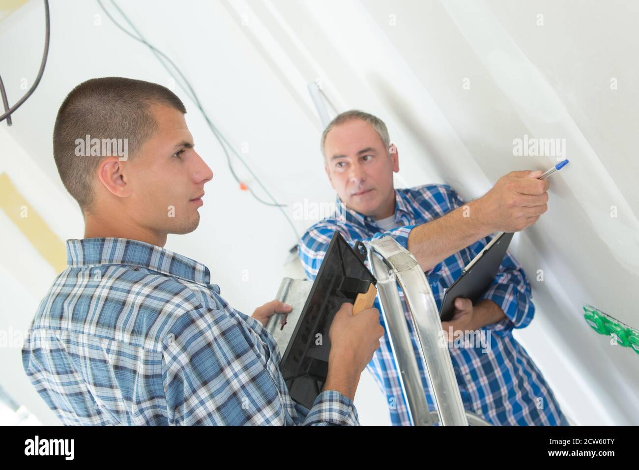 Focused senior young colleagues hi-res stock photography and images - Alamy