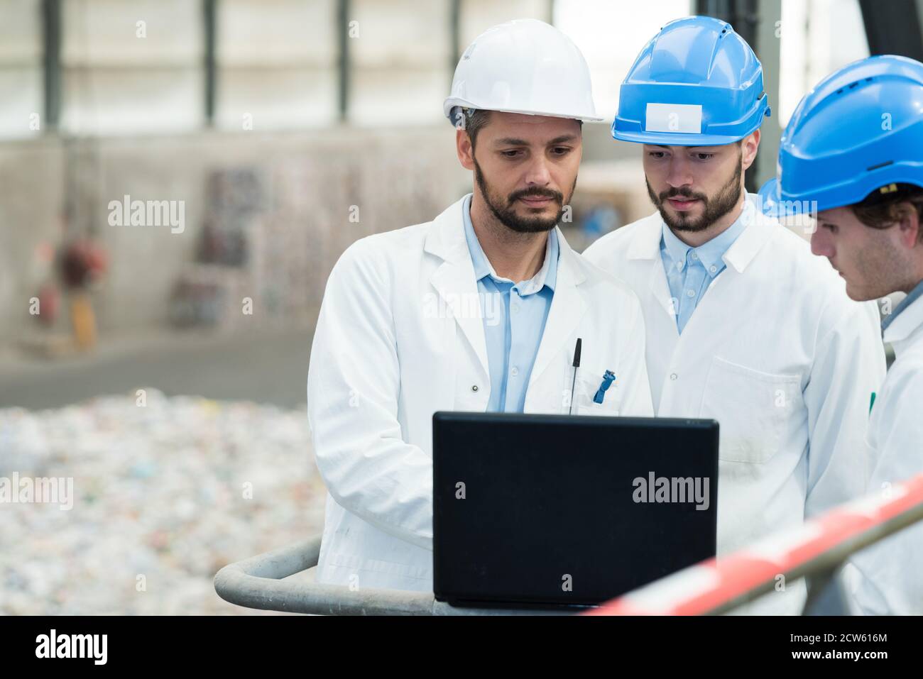 portrait of plastic recycling scientists Stock Photo - Alamy