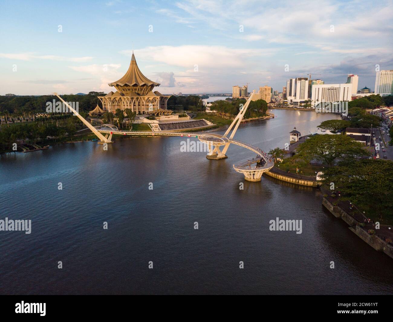 scenic aerial view of Dewan Undangan Negeri Sarawak Stock Photo - Alamy