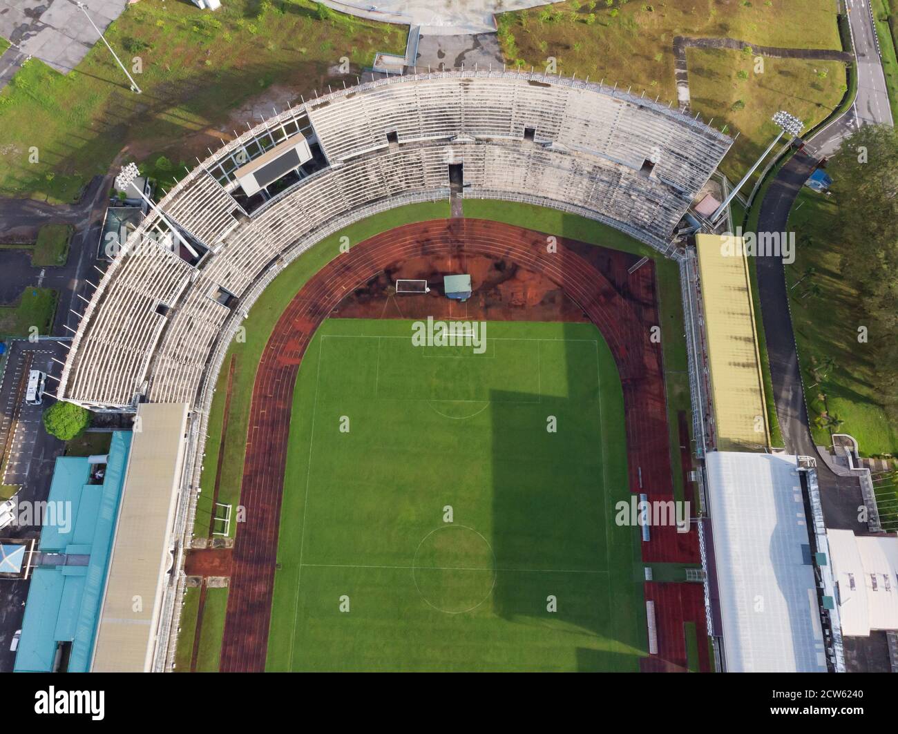 Top Down aerial view of Sarawak State Stadium or Locally known as ...