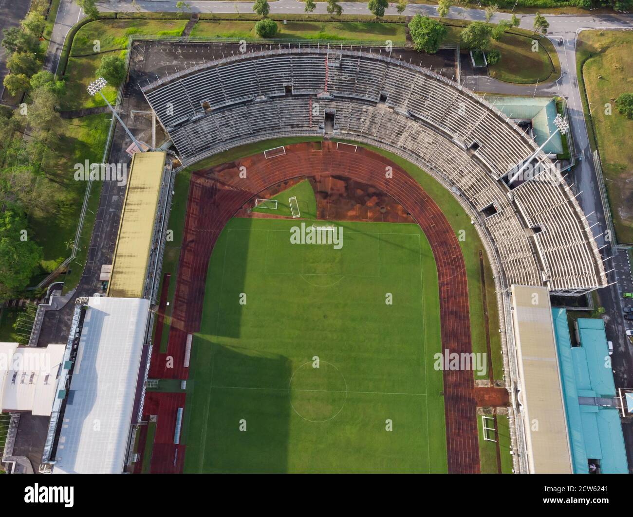 Top Down aerial view of Sarawak State Stadium or Locally known as ...