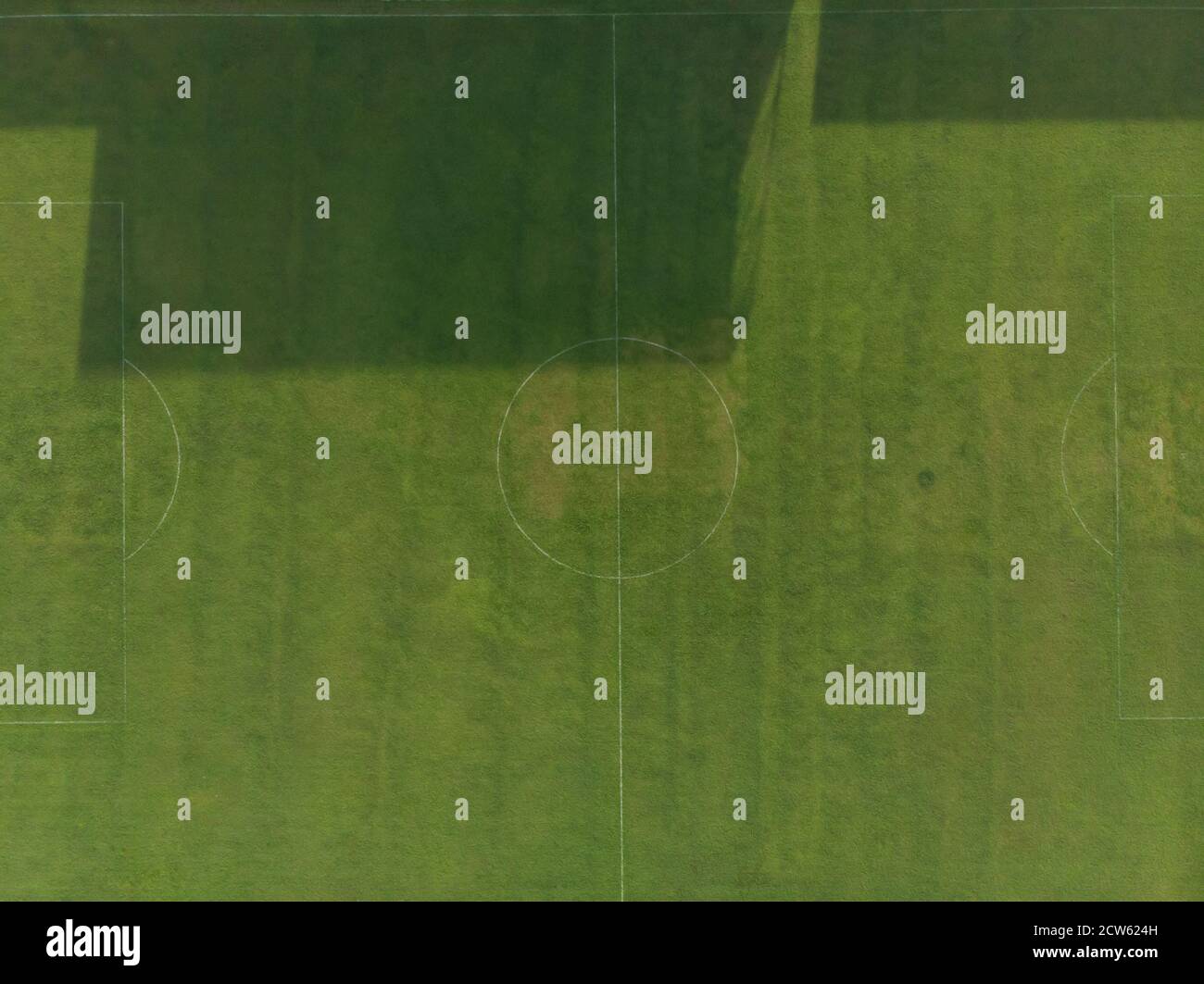 Top Down aerial view of a football or soccer field Stock Photo - Alamy