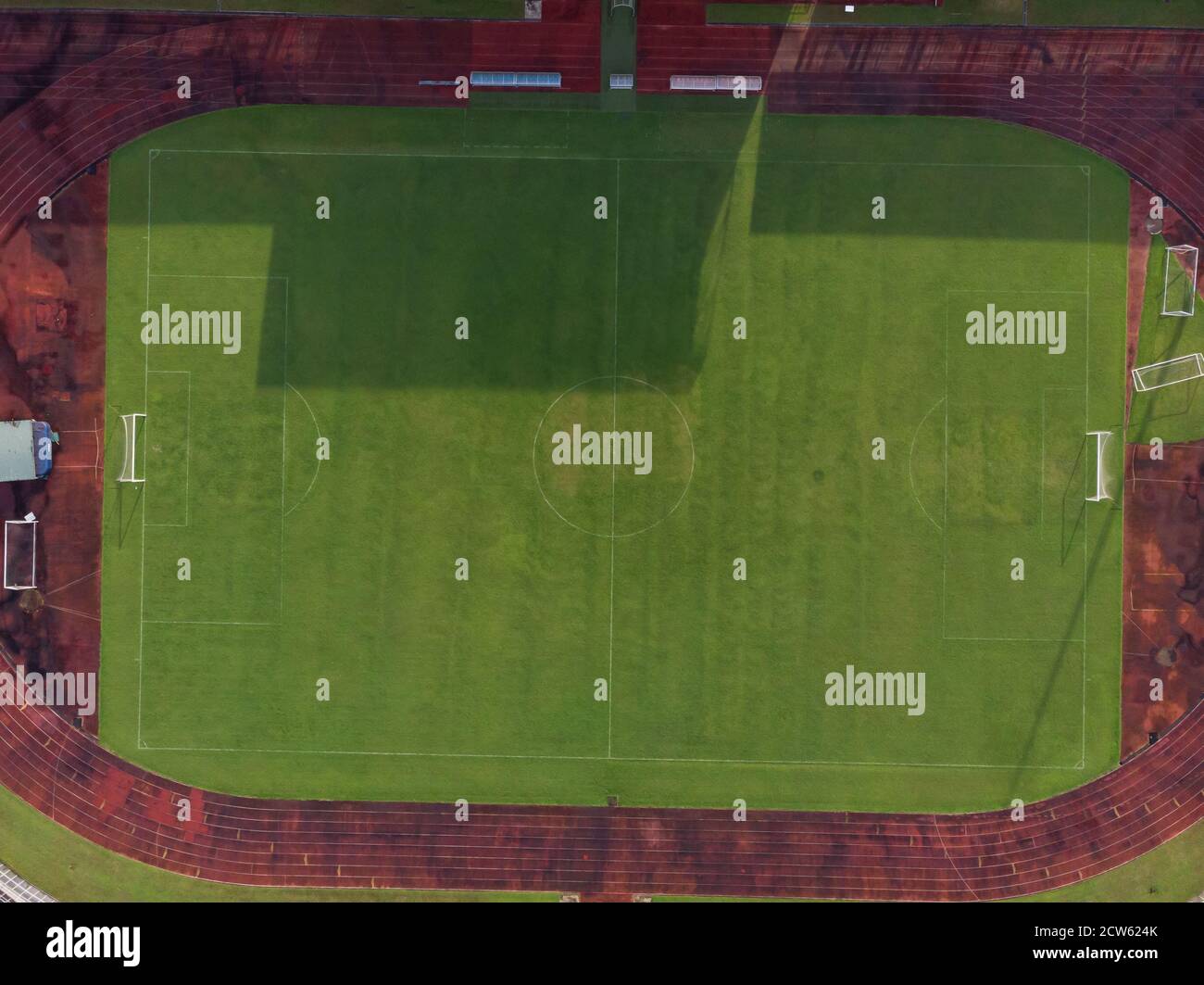 Top Down aerial view of a football or soccer field Stock Photo - Alamy