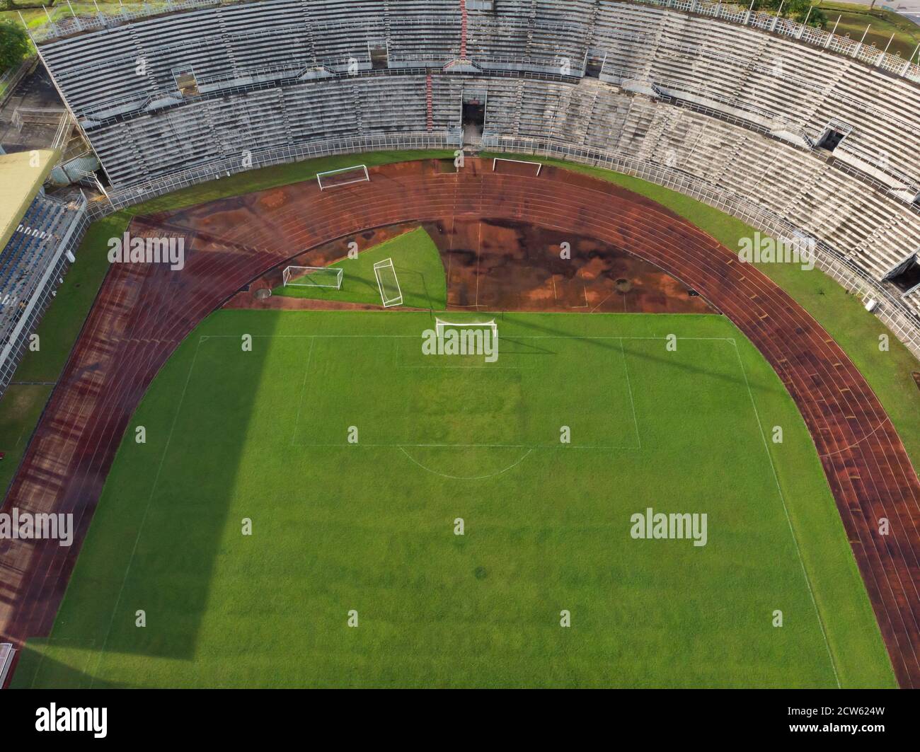 Top Down aerial view of a football or soccer field Stock Photo - Alamy