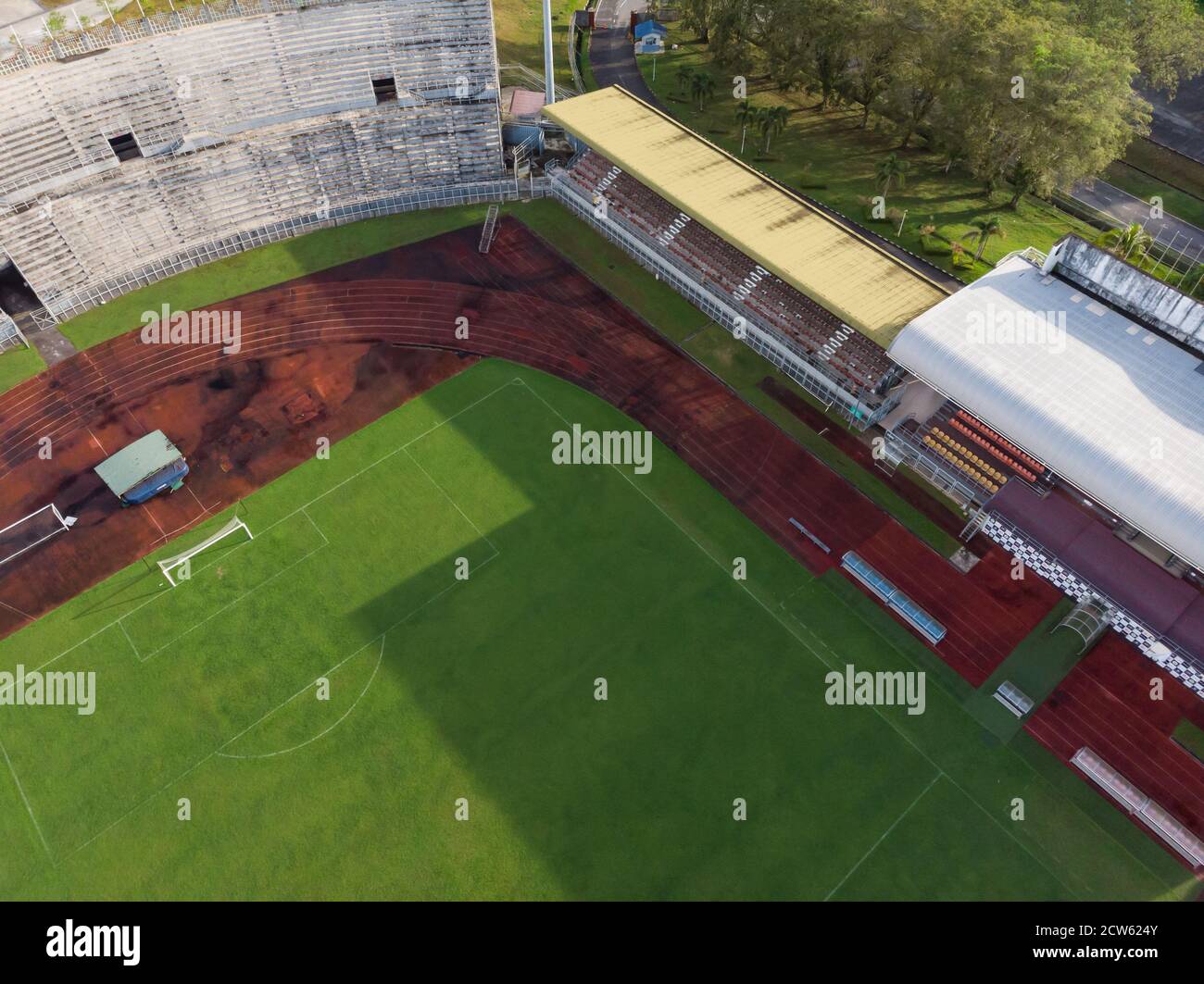 Top Down aerial view of Sarawak State Stadium or Locally known as ...