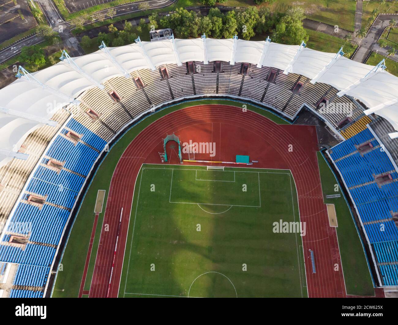 Top Down aerial view of Sarawak State Stadium or Locally known as ...