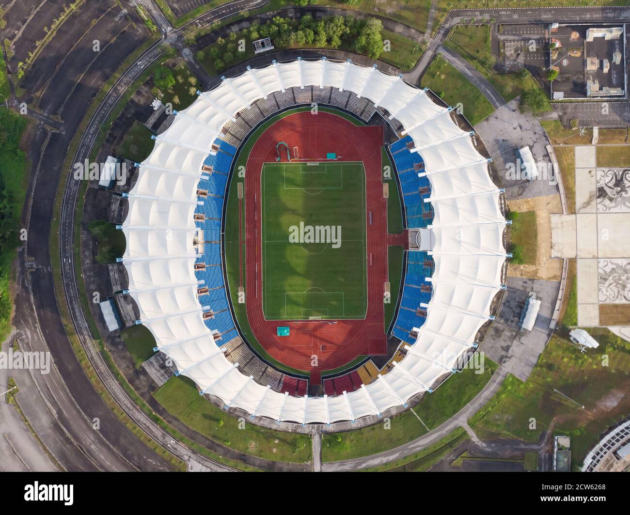 Top Down aerial view of Sarawak State Stadium or Locally known as ...