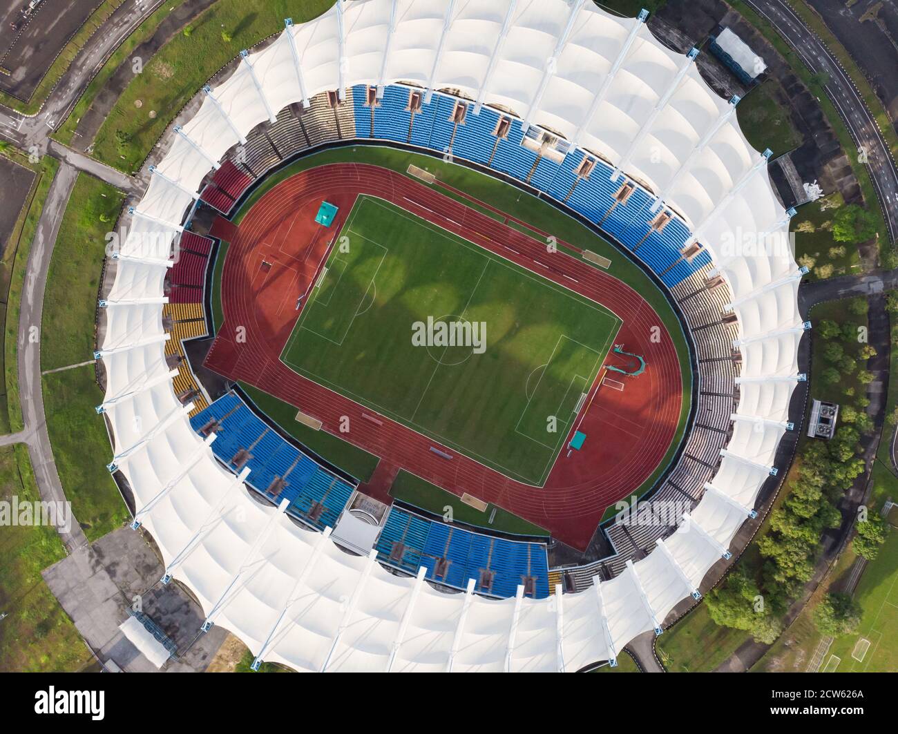 Top Down aerial view of Sarawak State Stadium or Locally known as ...