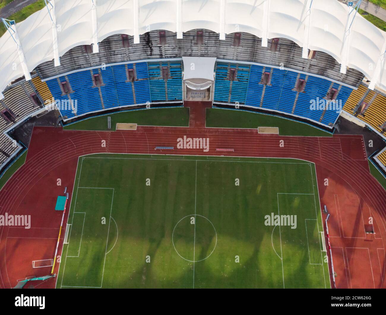 Top Down aerial view of Sarawak State Stadium or Locally known as ...