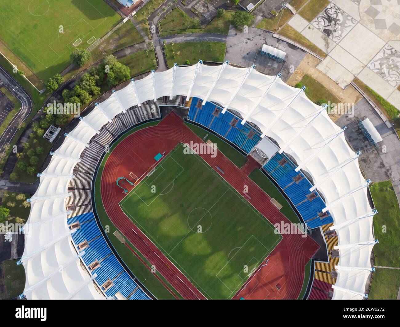 Top Down aerial view of Sarawak State Stadium or Locally known as ...