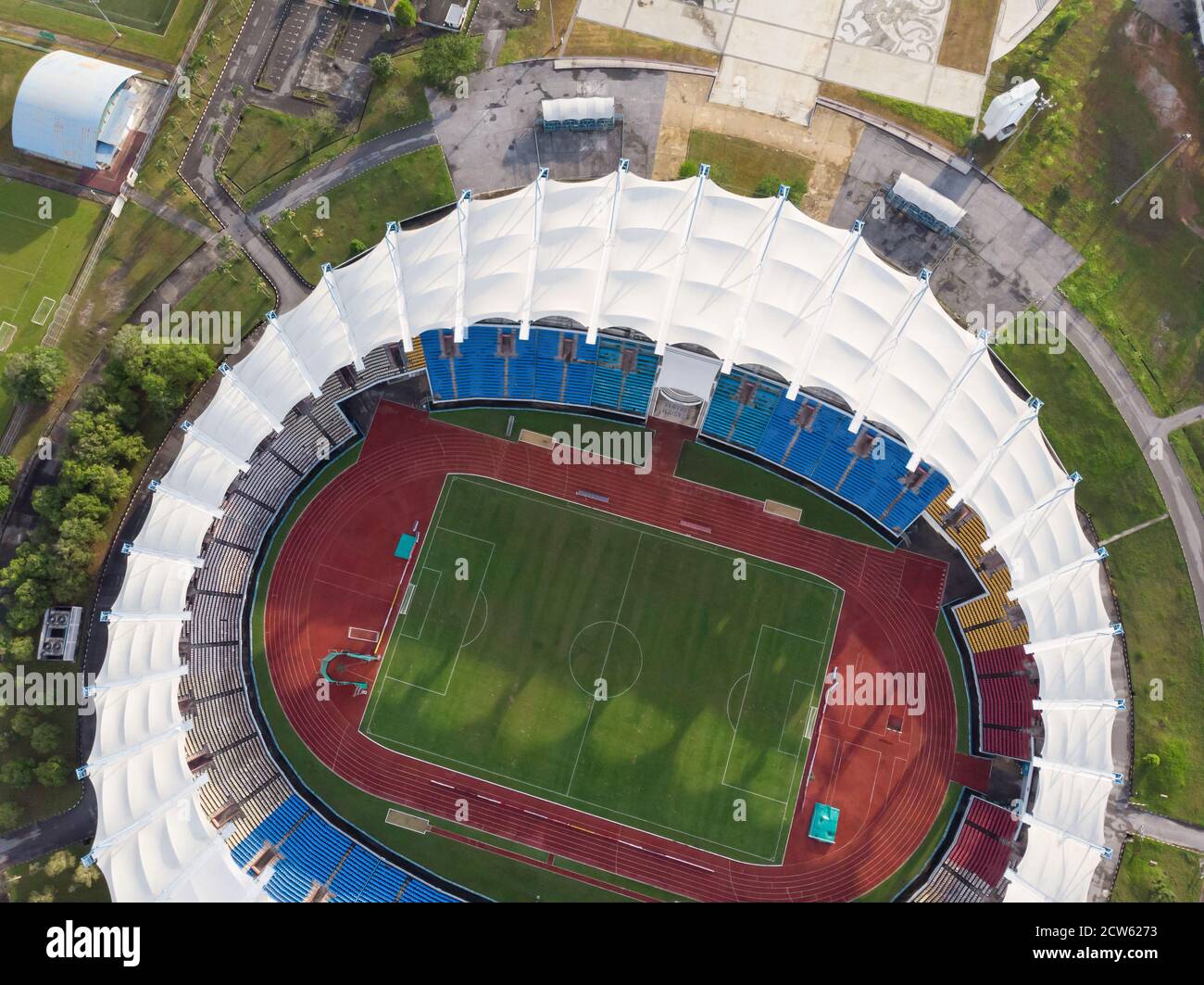 Top Down aerial view of Sarawak State Stadium or Locally known as ...