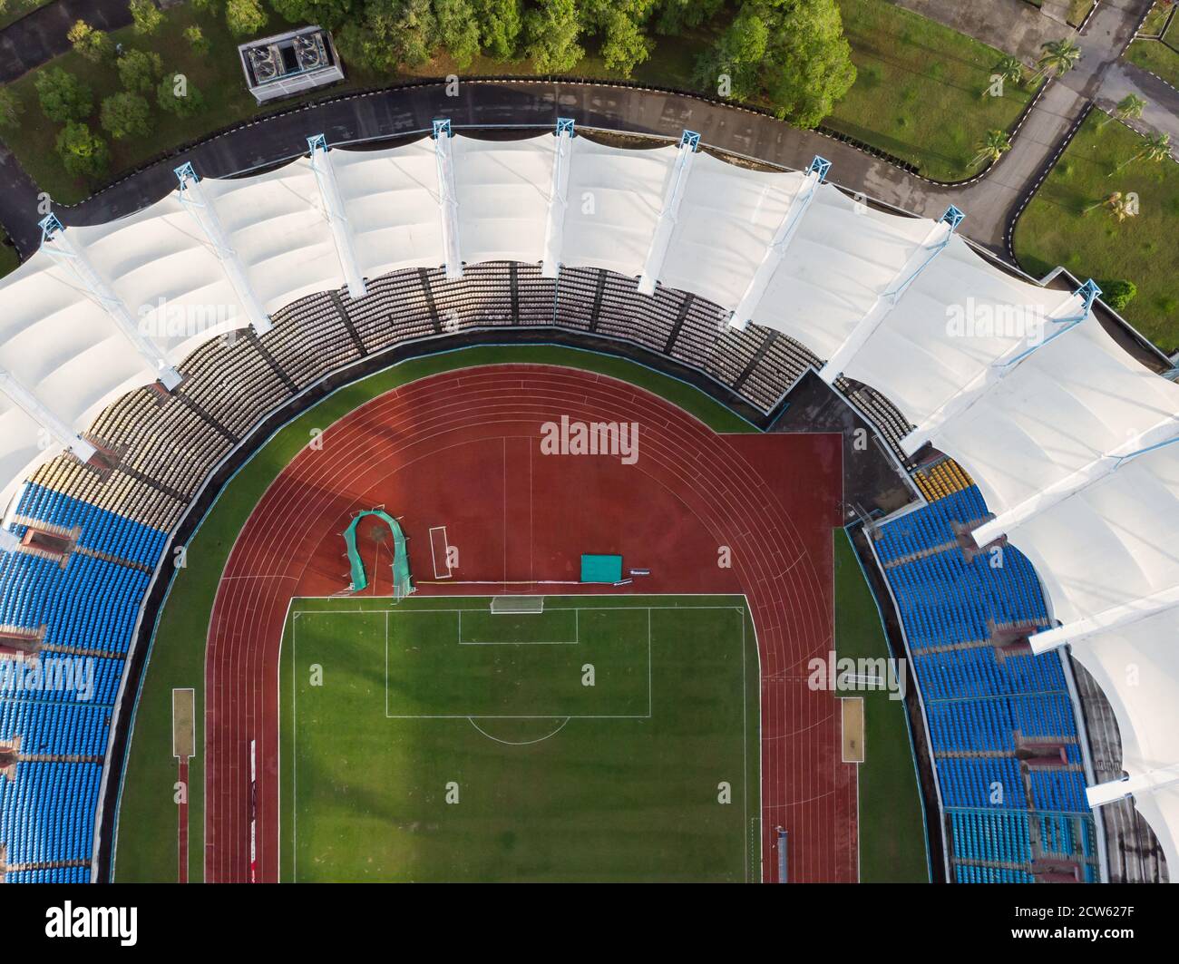 Top Down aerial view of Sarawak State Stadium or Locally known as ...