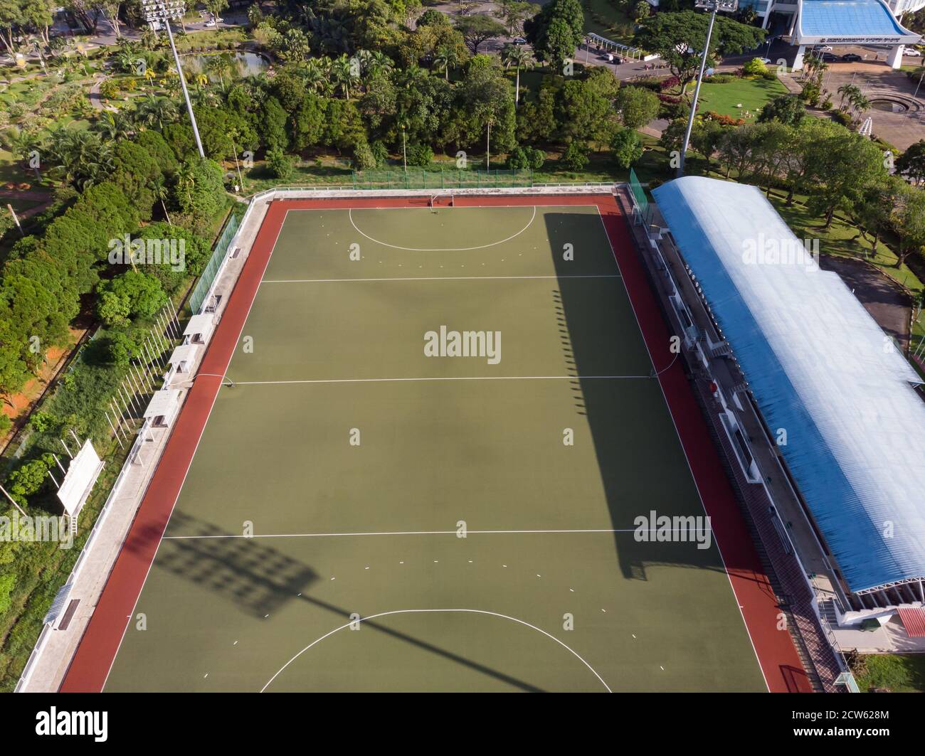 aerial view of Sarawak State Hockey Stadium or locally known as ...