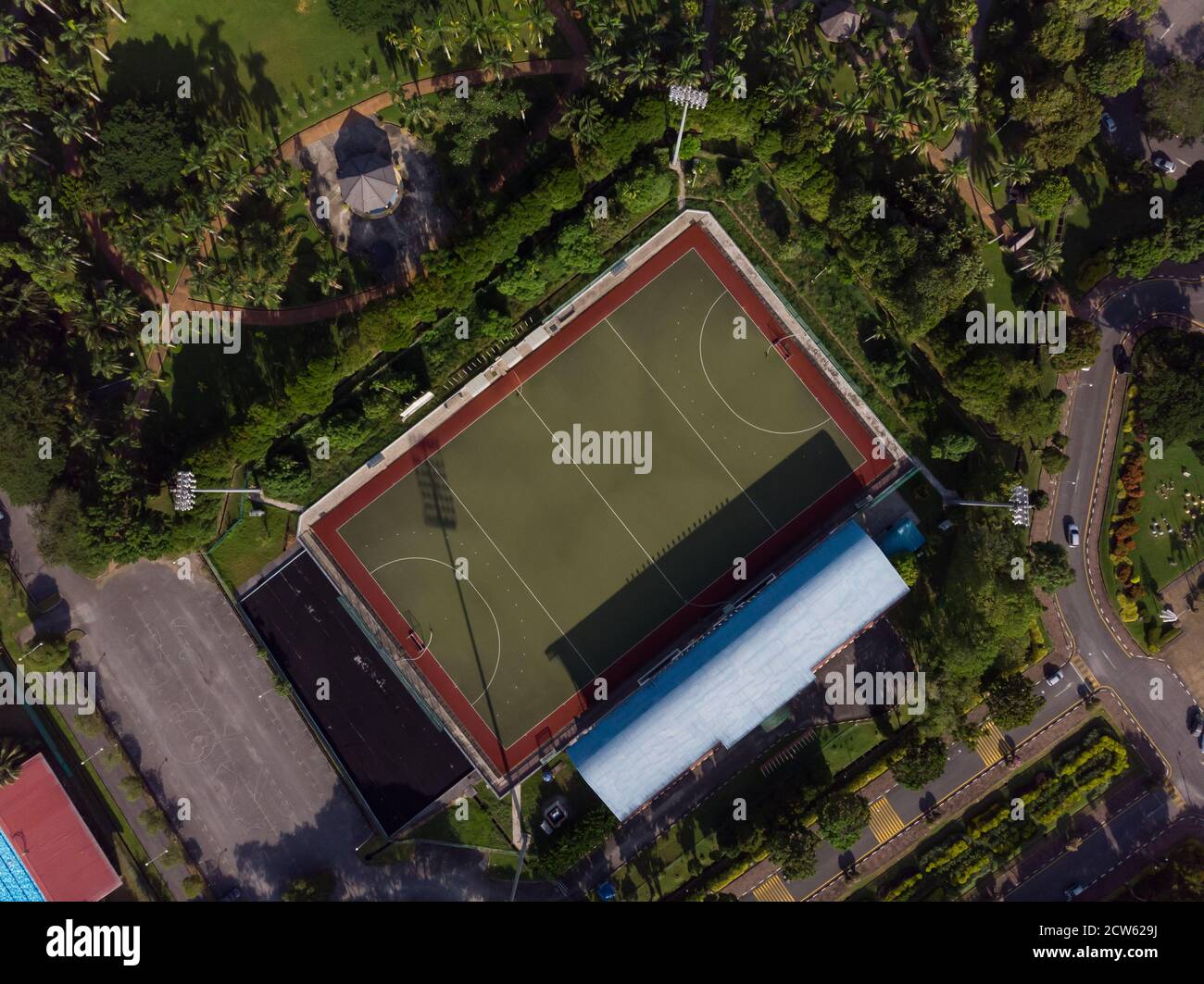 aerial view of Sarawak State Hockey Stadium or locally known as ...