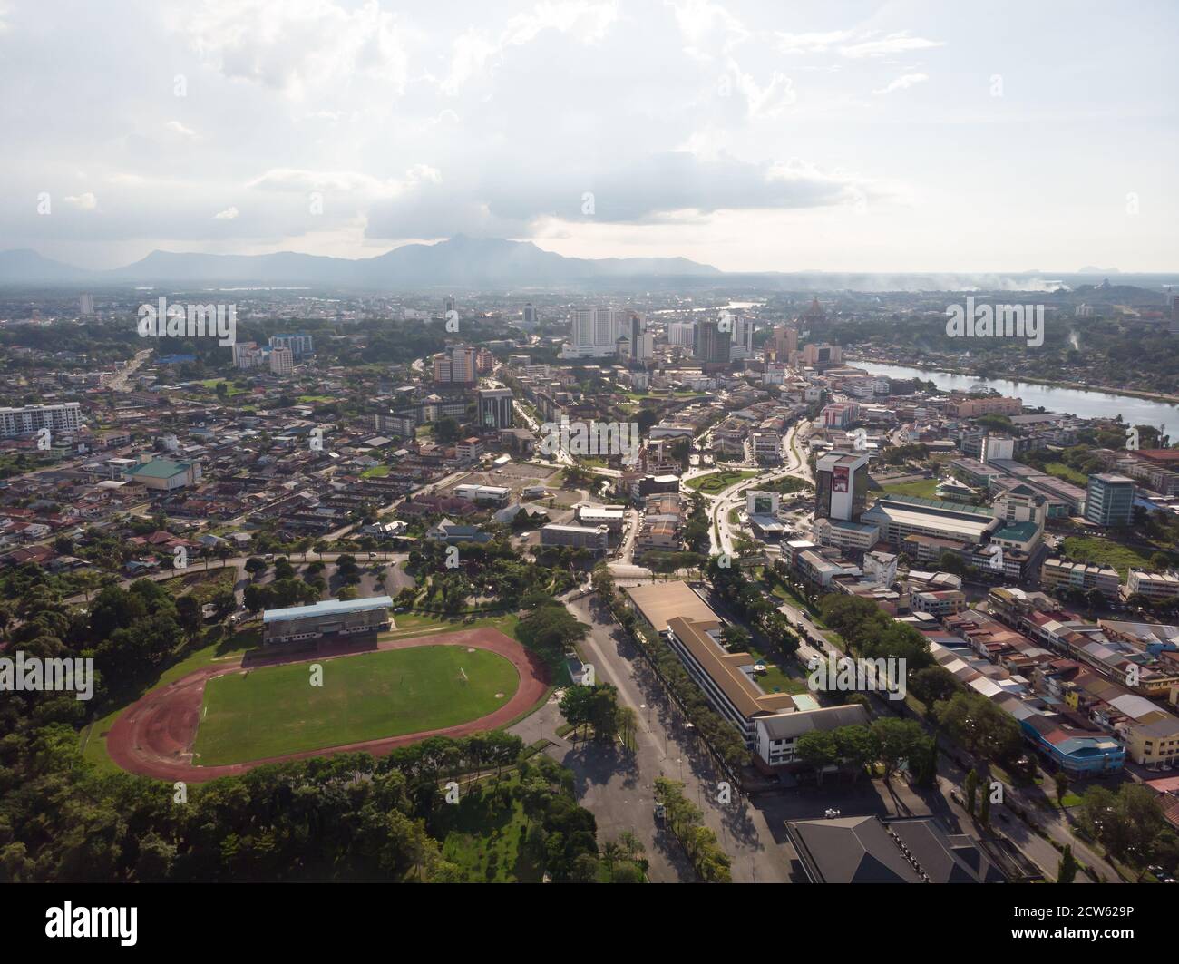 aerial view of Sarawak State Hockey Stadium or locally known as ...