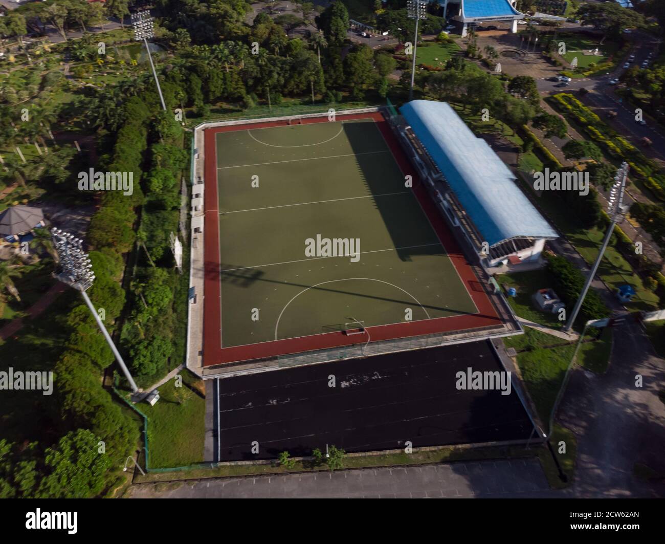 aerial view of Sarawak State Hockey Stadium or locally known as ...