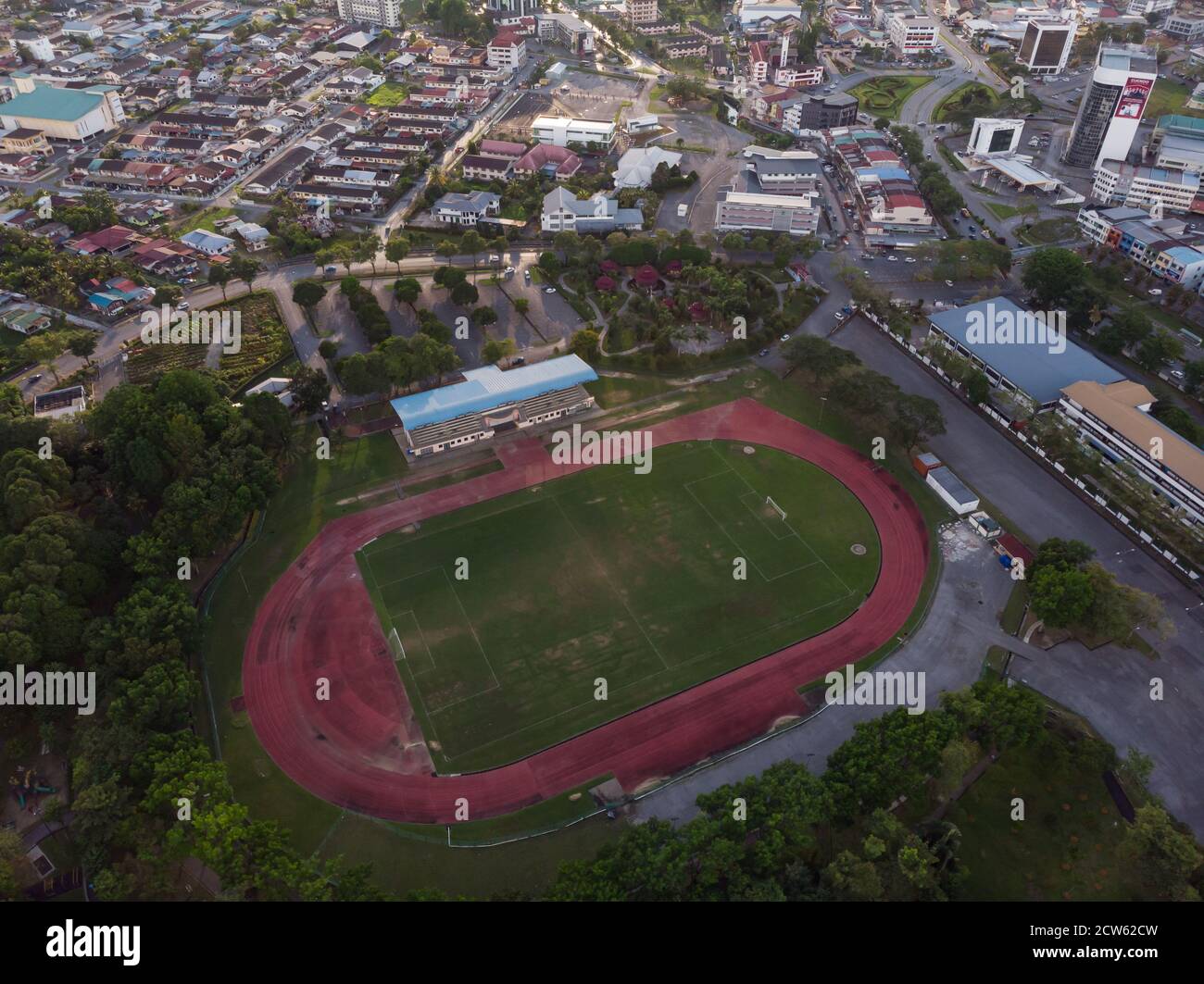 aerial view of Sarawak State Hockey Stadium or locally known as ...
