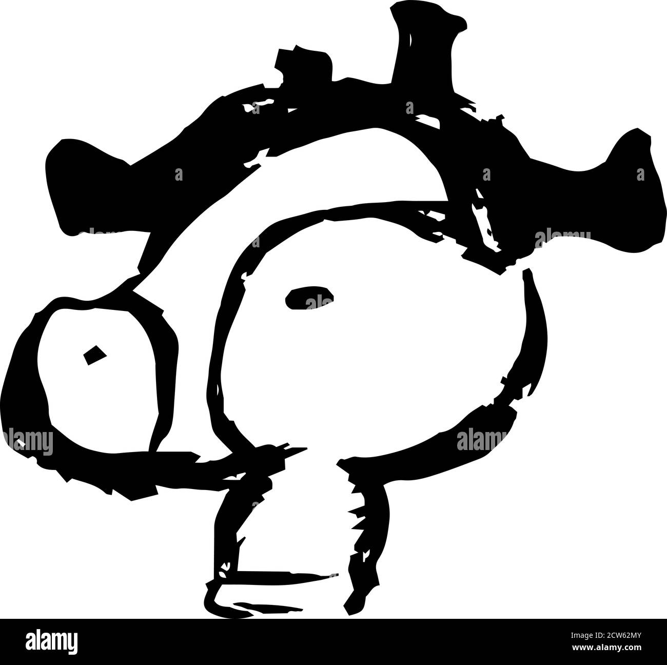 This is a illustration of New Years cards japanese Zodiac cow kanji ...