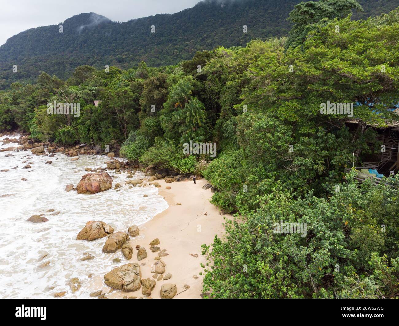 Scenic aerial view of Damai Beach, Santubong, Kuching Stock Photo - Alamy