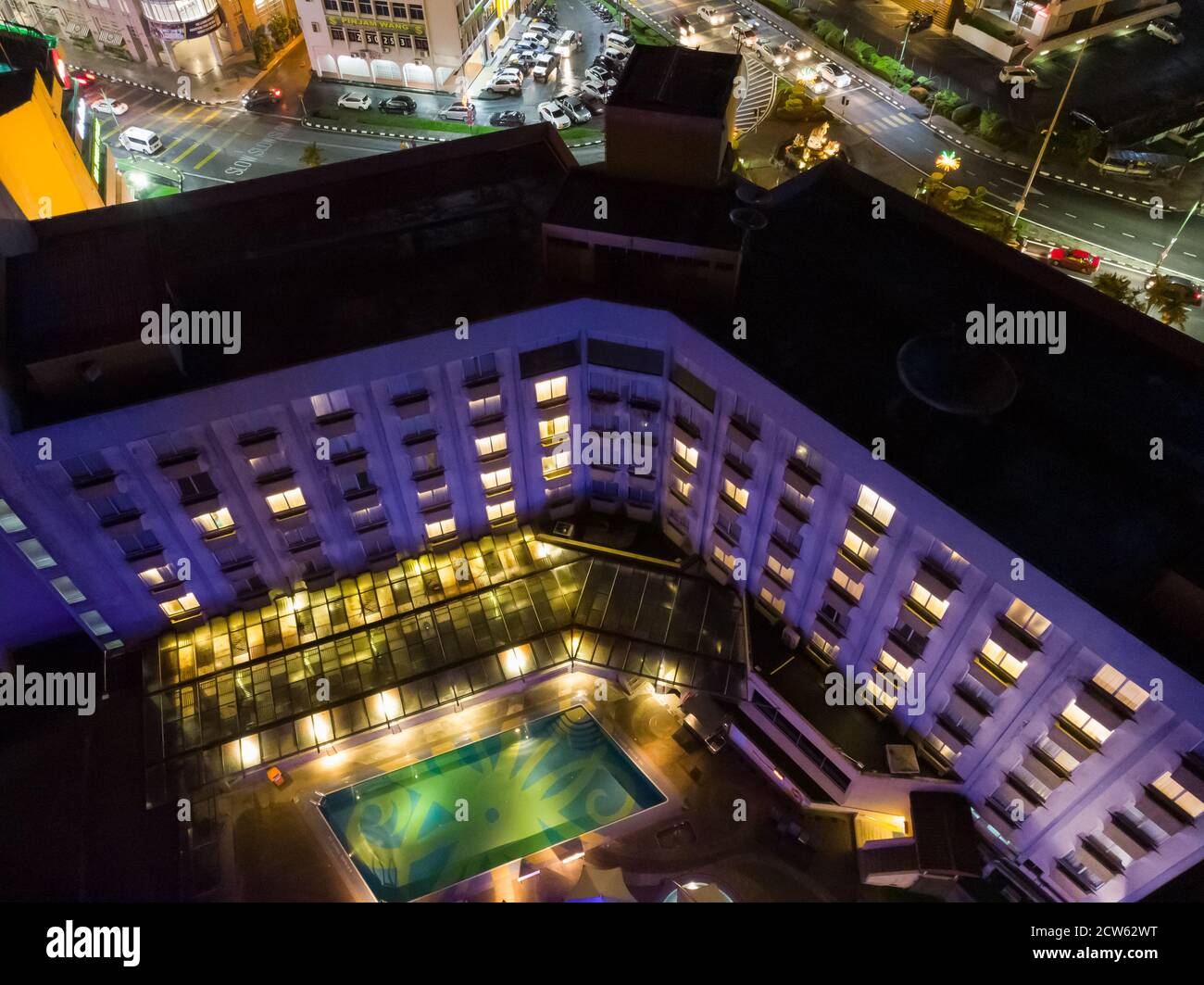 Aerial view of Kuching CIty, Sarawak during the night Stock Photo - Alamy
