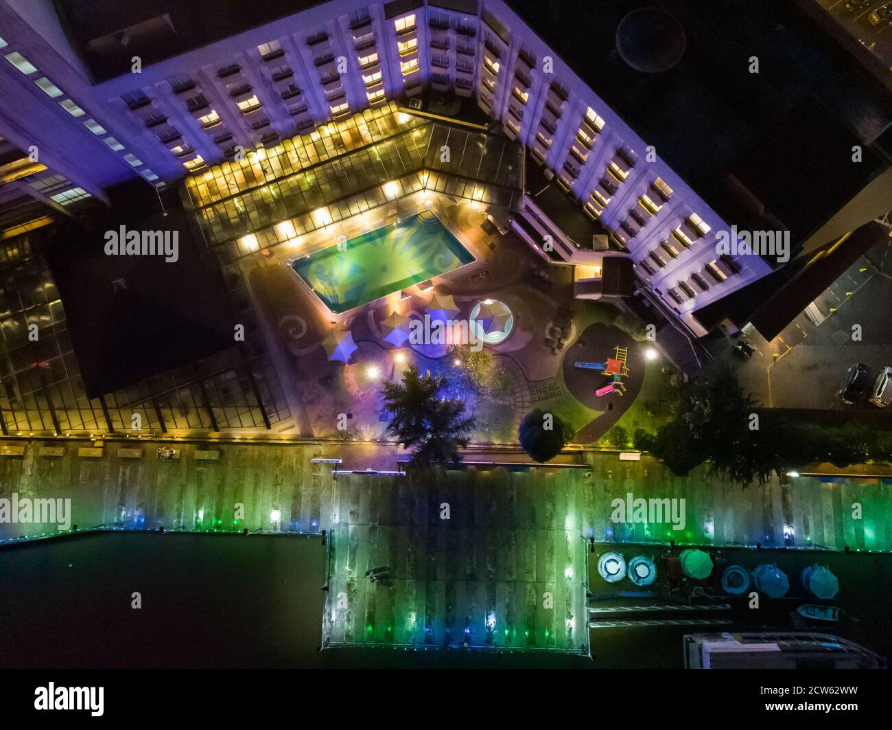Aerial view of Kuching CIty, Sarawak during the night Stock Photo - Alamy