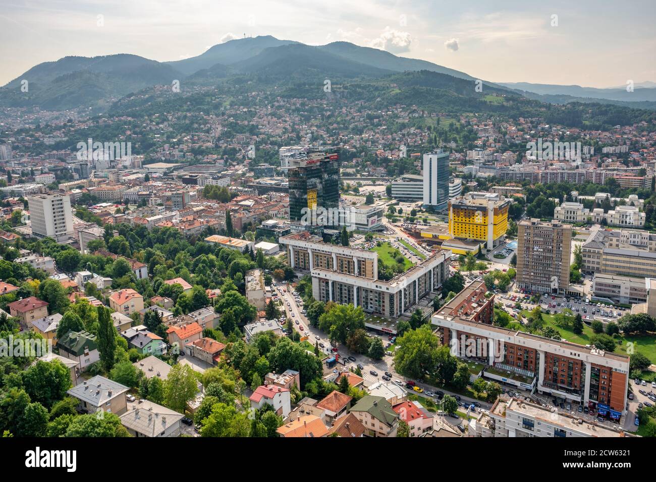 Cityscape of Sarajevo city at summer, BiH Stock Photo - Alamy