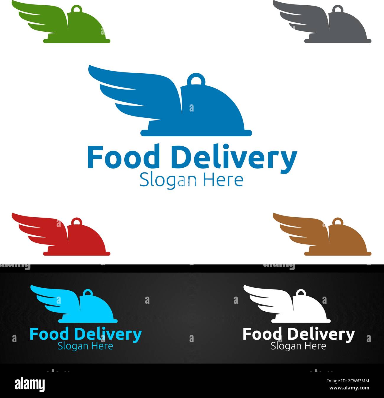 Fast Food Delivery Service Logo for Restaurant, Cafe or Online Catering ...