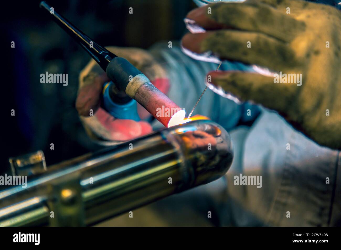 Tig welder pipe hi-res stock photography and images - Alamy