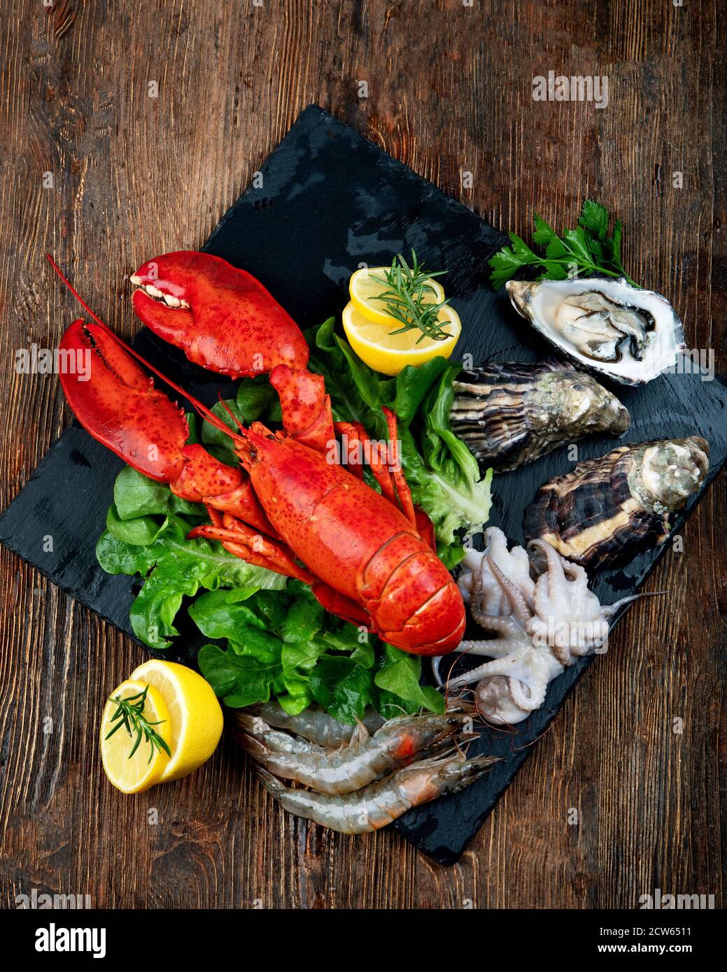 Lobster top view hi-res stock photography and images - Alamy