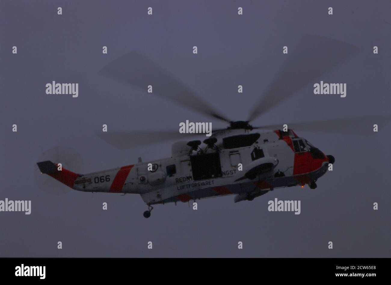 Passenger being airlifted medivacced by Norwegian helicopter rescue ...