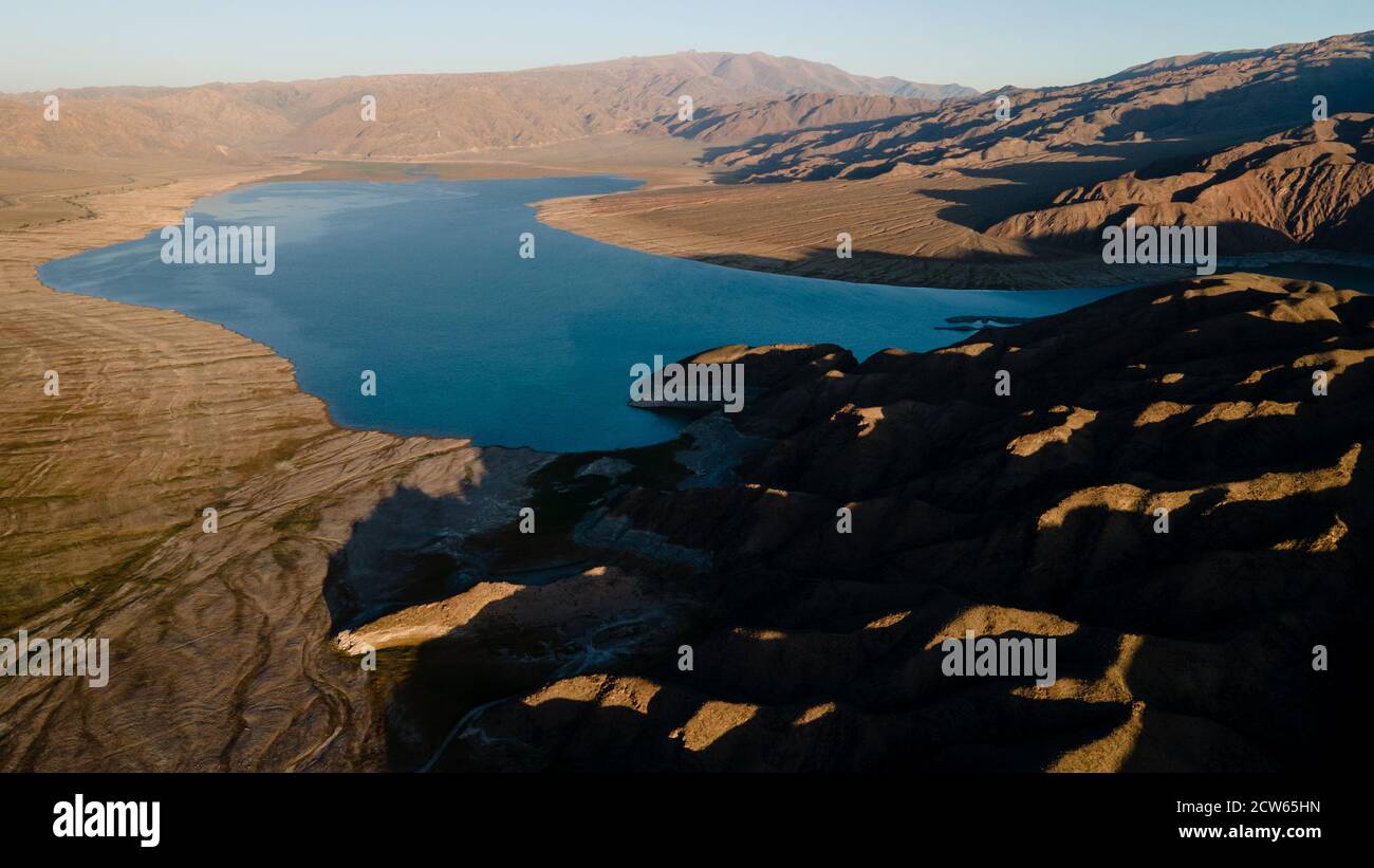 Drone photography from the South Shore of Kyrgyzstan's Issyk Kol Lake ...