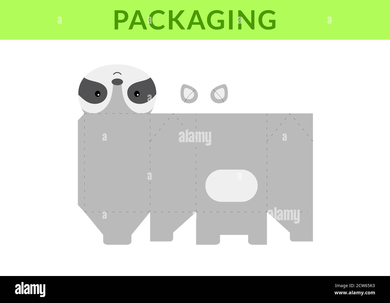 DIY party favor box for birthdays, baby showers with cute raccoon for ...