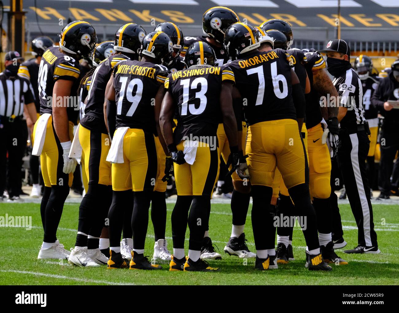 Pittsburgh, PA, USA. 27th Sep, 2020. JuJu Smith-Schuster #19, James ...