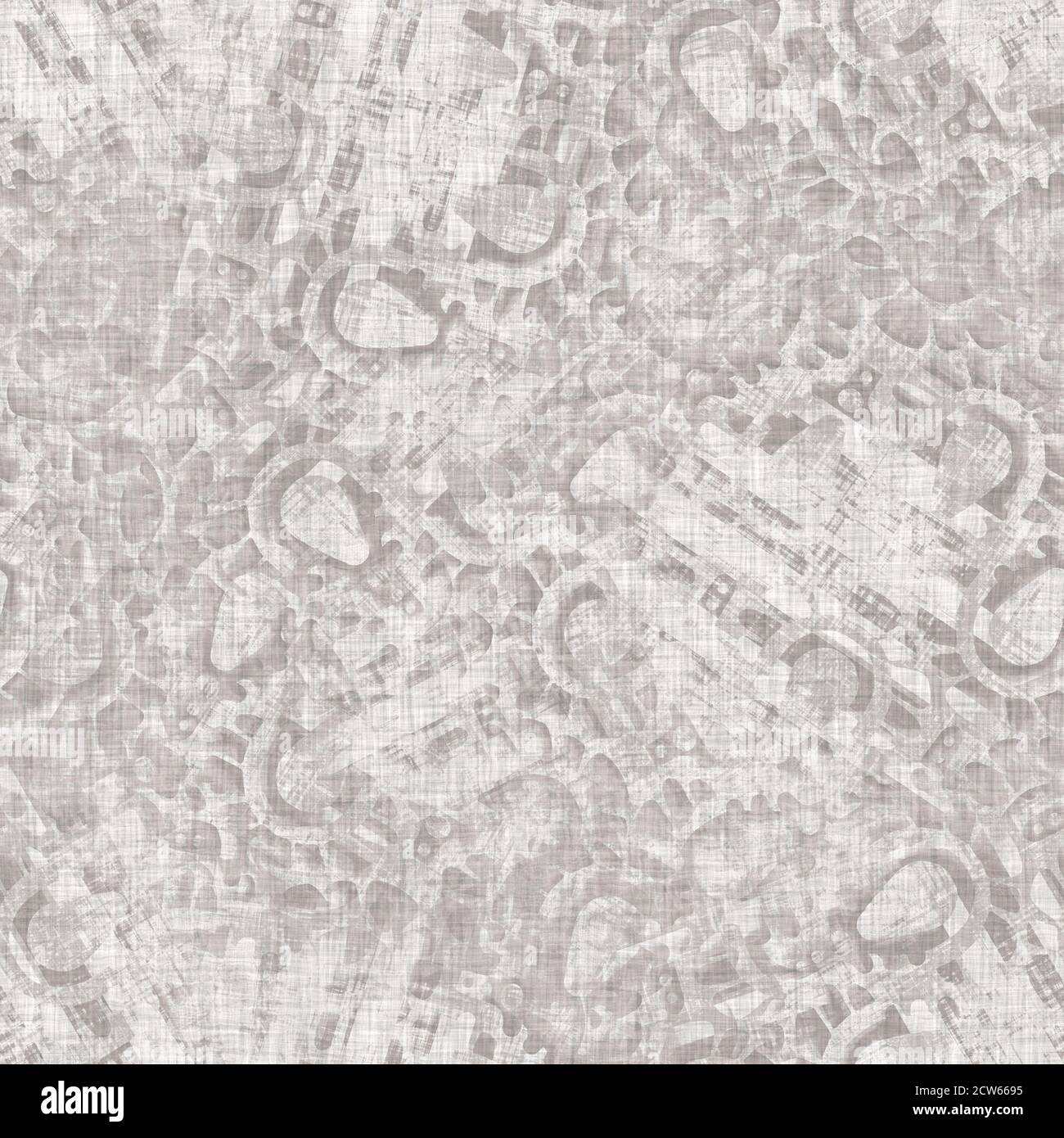 Seamless light grey woven collage linen texture background. Flax hemp ...