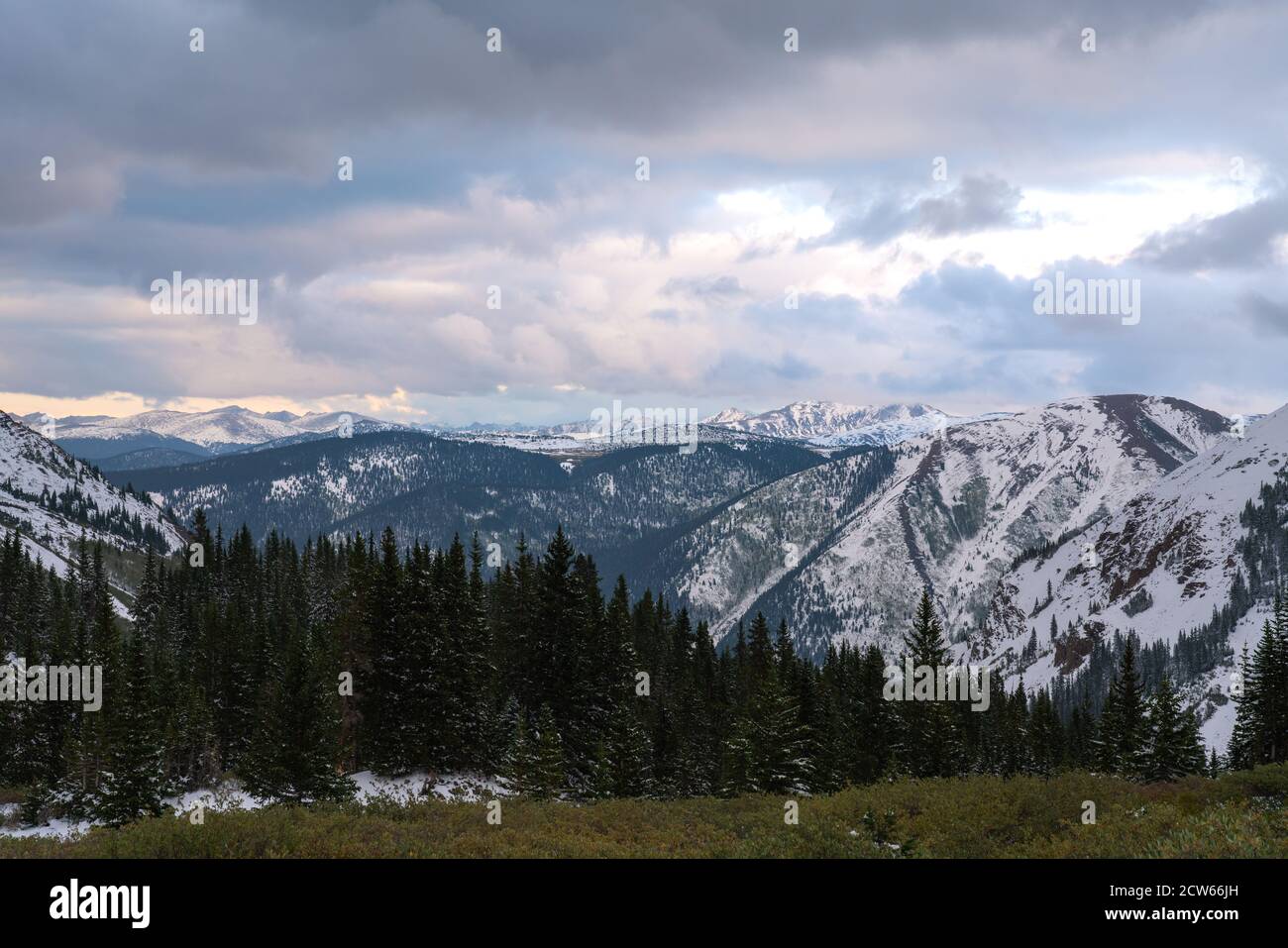 View of the Elk Mountain Range in the Rocky Mountains from the ...