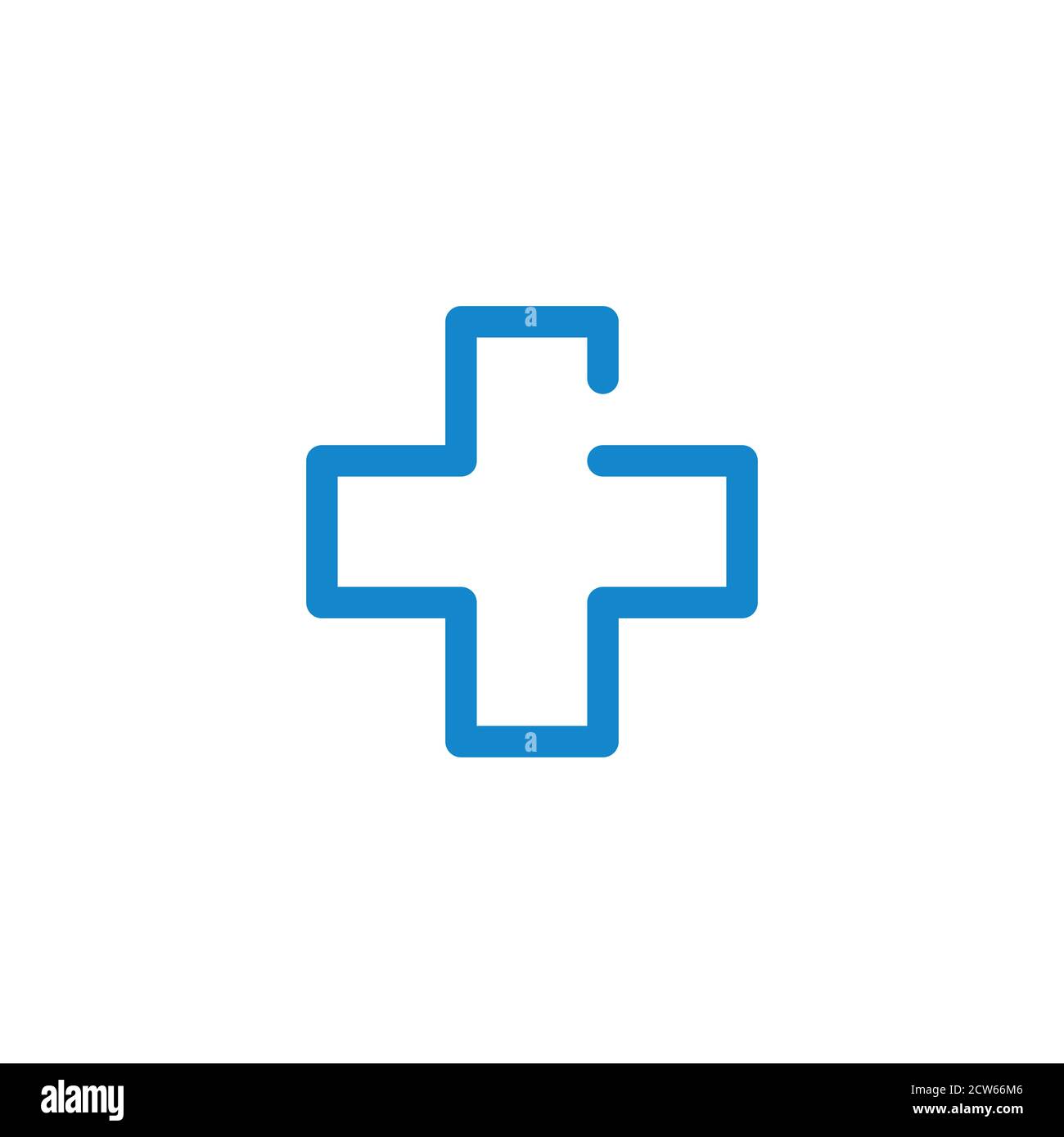 Plus icon or medical cross. Stock vector illustration isolated on white ...