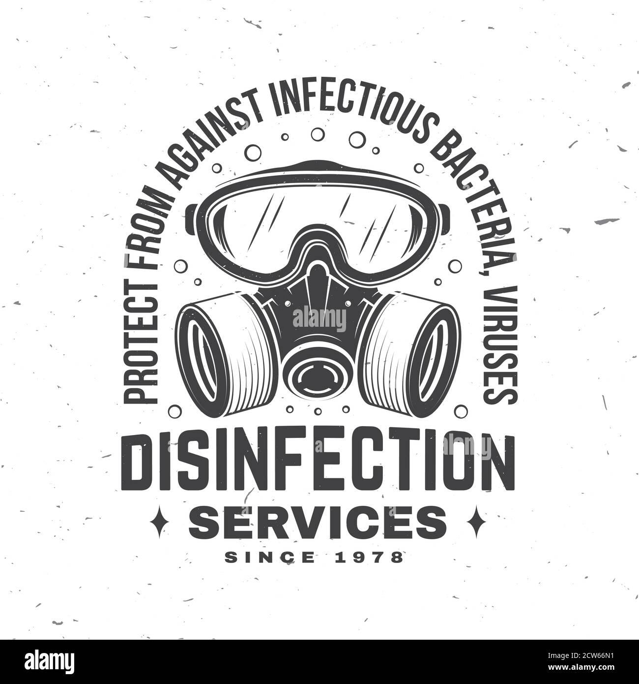 Disinfection and cleaning services badge, logo, emblem. Vector ...